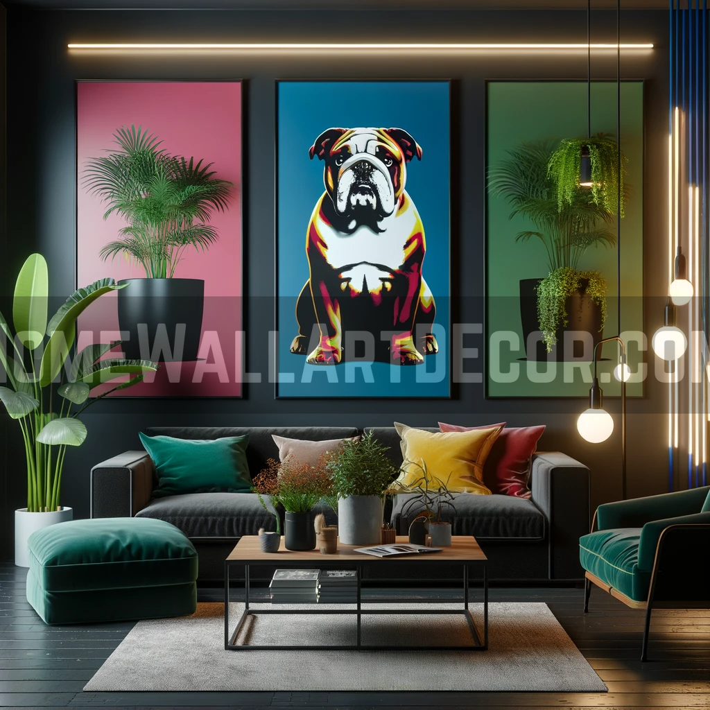 Popular, Cute and Funny Bulldog Wall Art - Home Wall Art Decor