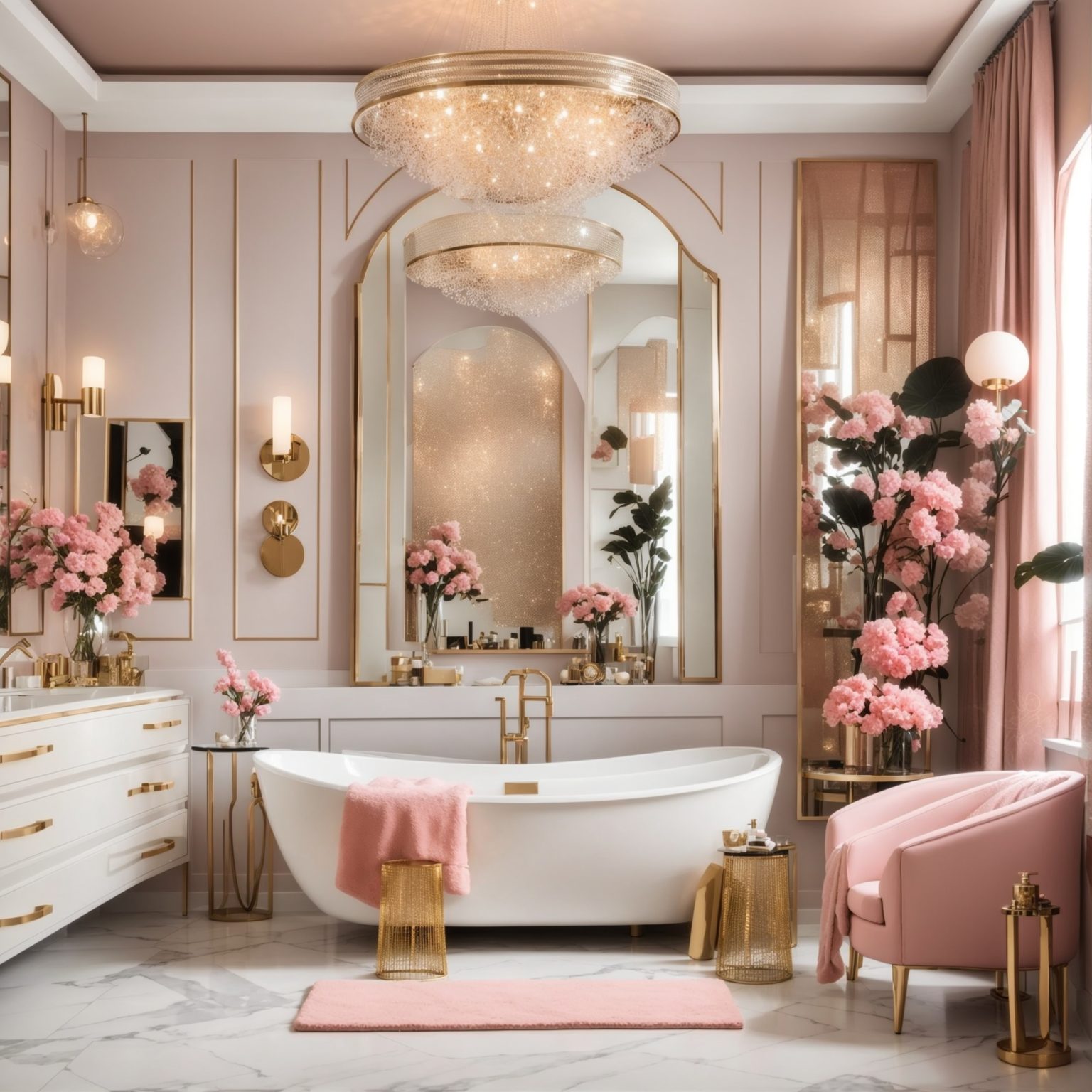 7 Dreamy Contemporary Glam Interior Decorating Ideas - Home Wall Art Decor