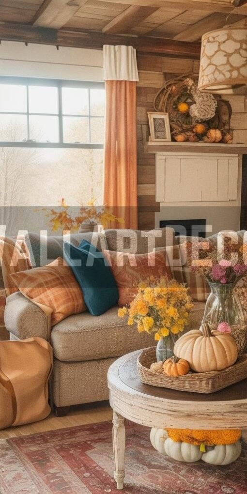 14 Charming Living Rooms that Exude Warmth: Fall Farmhouse Decorating ...