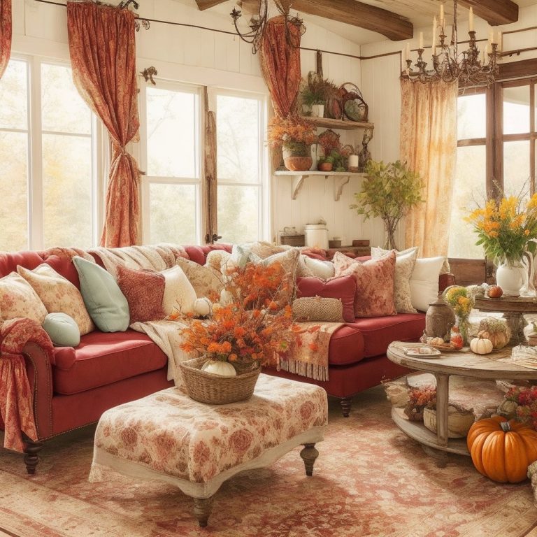 14 Charming Living Rooms that Exude Warmth: Fall Farmhouse Decorating ...