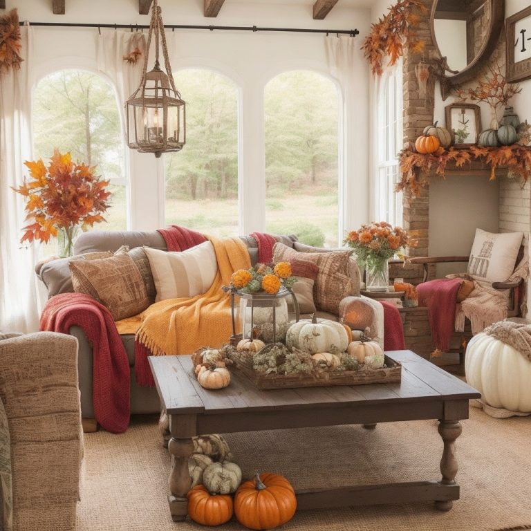 14 Charming Living Rooms that Exude Warmth: Fall Farmhouse Decorating ...