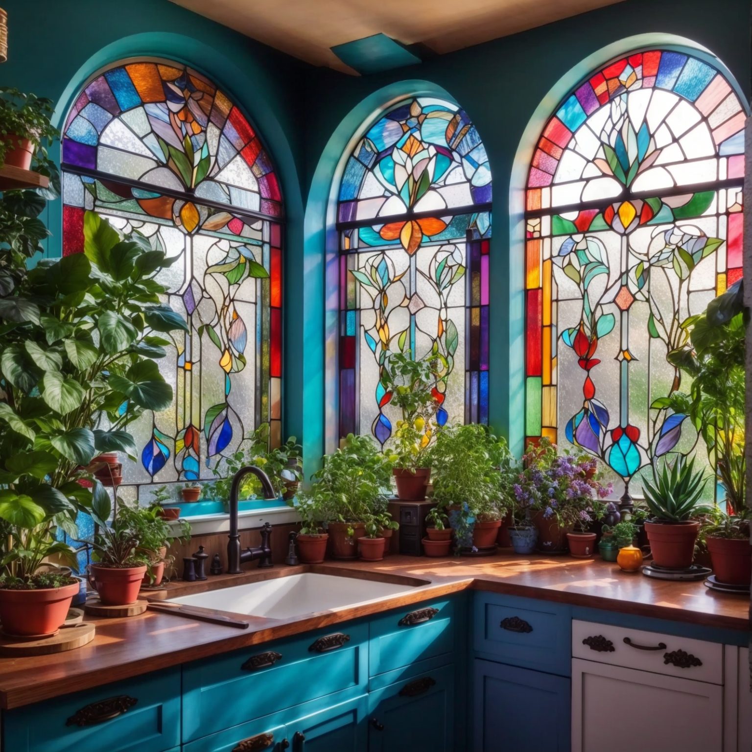 Dreamy Picturesque Stained Glass Interior Decorating Ideas | Home Wall ...