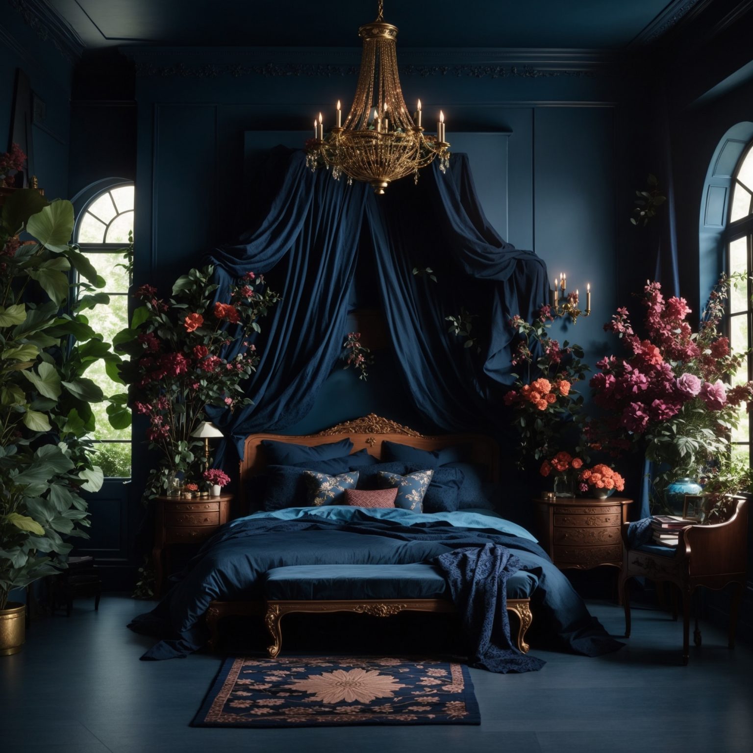 14 Dreamy Dark Moody Romantic Bedroom Decorating Ideas - Home Wall Art ...
