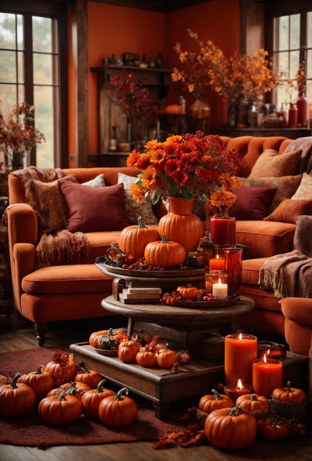 14 Charming Living Rooms that Exude Warmth: Fall Farmhouse Decorating ...