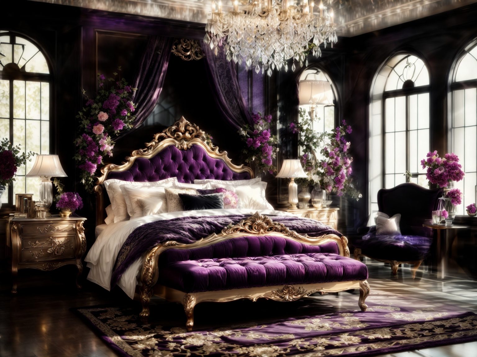 11 Hypnotic Purple Dark Moody Romantic Bedroom Decorating Ideas - Home ...