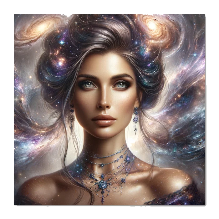 Empowered Woman with Cosmic Vibes: Galactic Woman Wall Art by Pamela ...