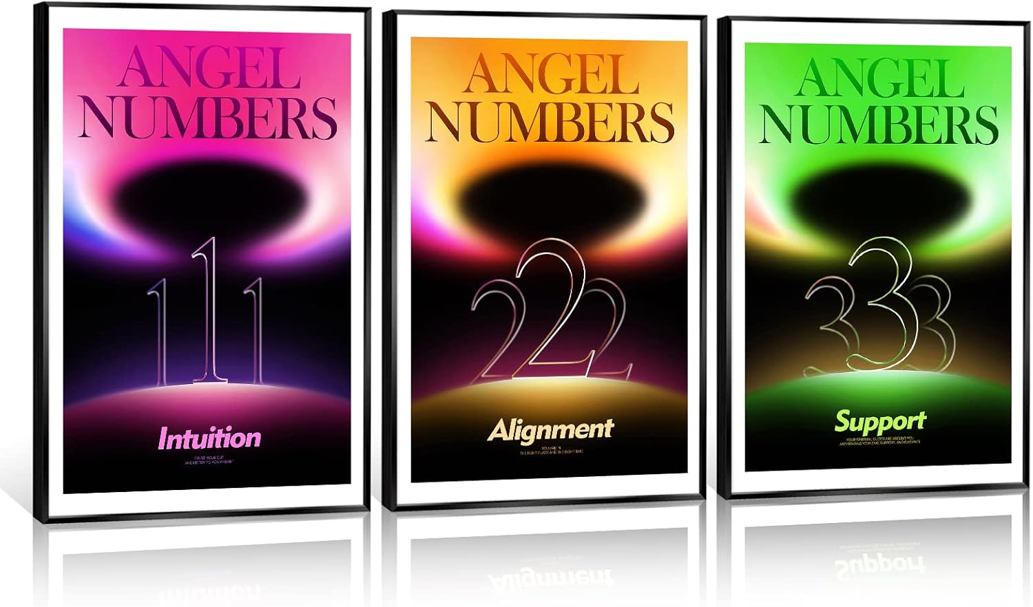 Colorful Angel Number Wall Art – Abstract Gradient Wall Decoration ...