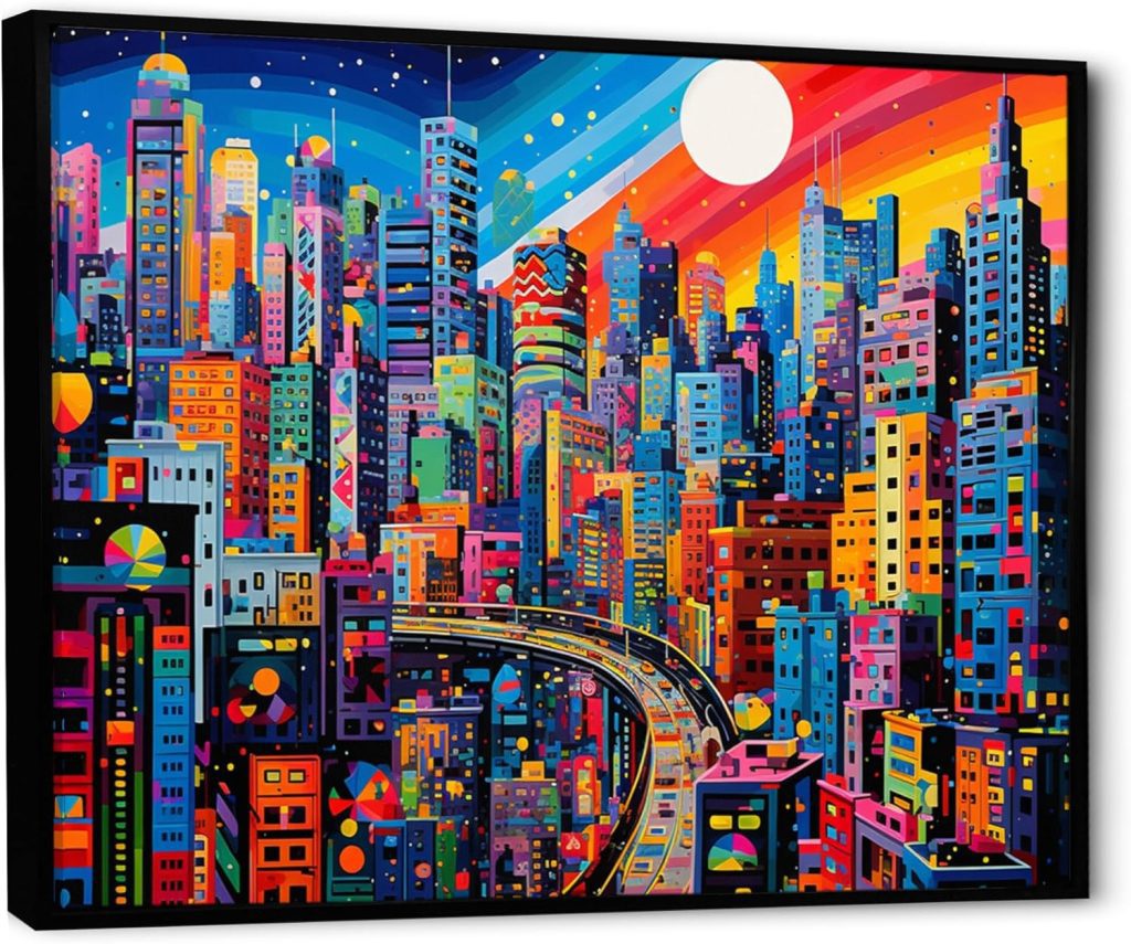 Colorful Tokyo Wall Art – Tokyo Cityscape Wall Decor – Home Wall Art Decor