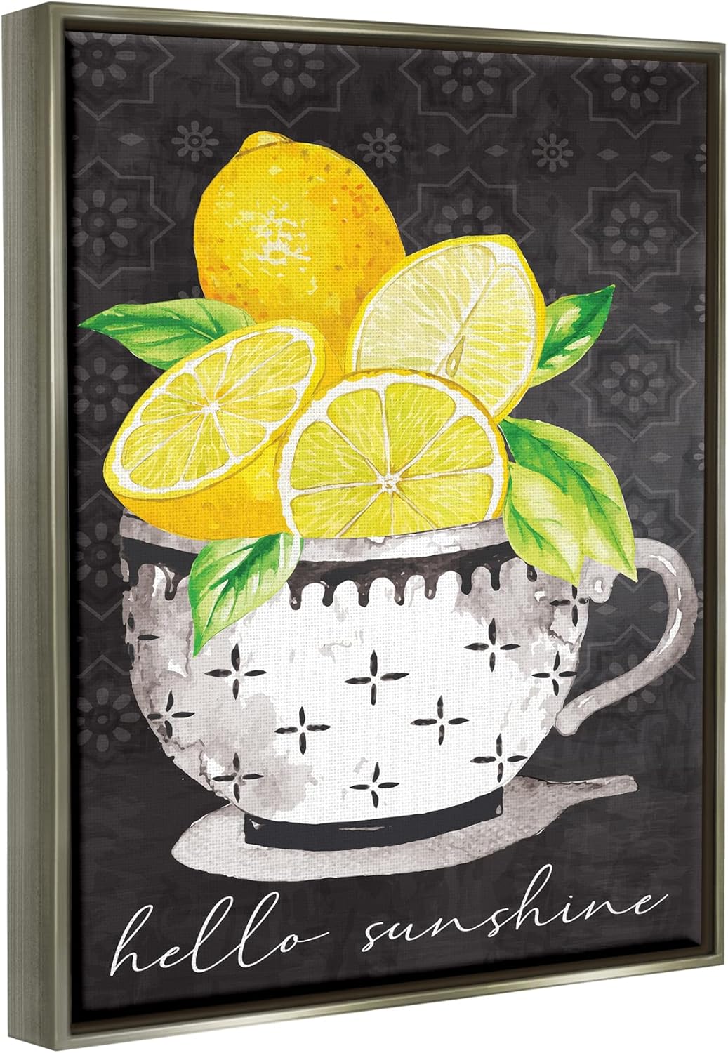 Hello Sunshine Lemons in Teacup – Tranquil Lemon Wall Art – Home Wall ...
