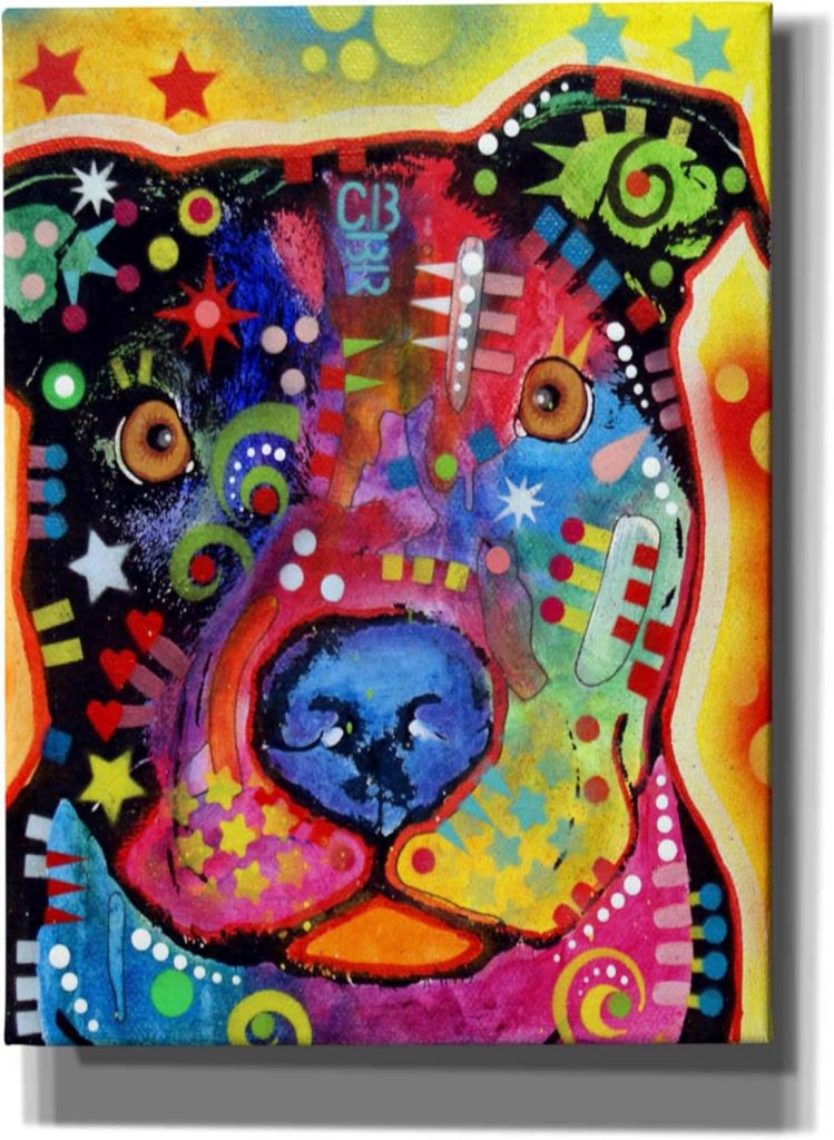 Spell-Binding Psychedelic Dog Wall Art: Dino by Dean Russo - Home Wall ...