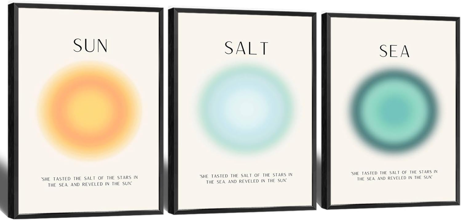 Dreamy Coastal Wall Decor: Sun Salt and Sea Aura Beach Wall Art - Home ...