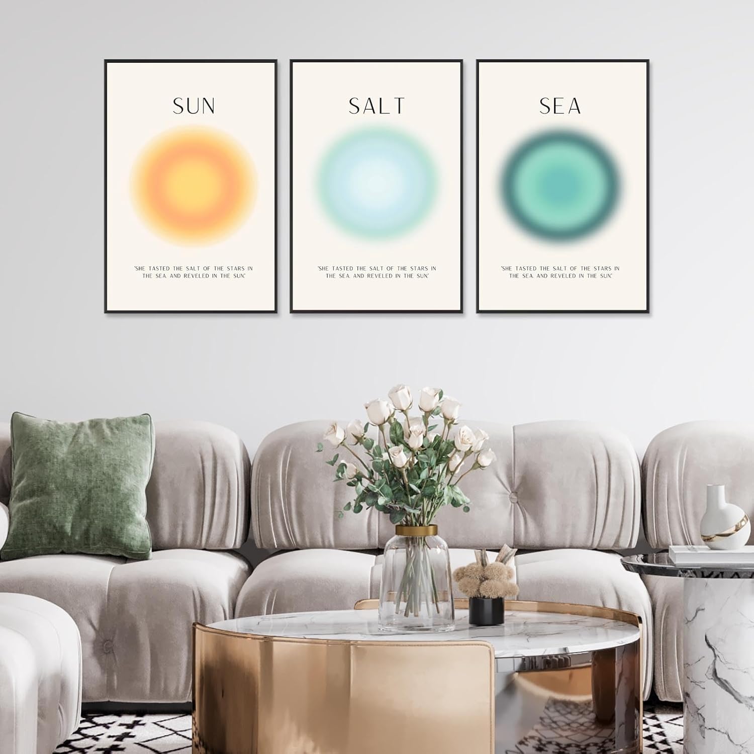 Dreamy Coastal Wall Decor: Sun Salt and Sea Aura Beach Wall Art - Home ...