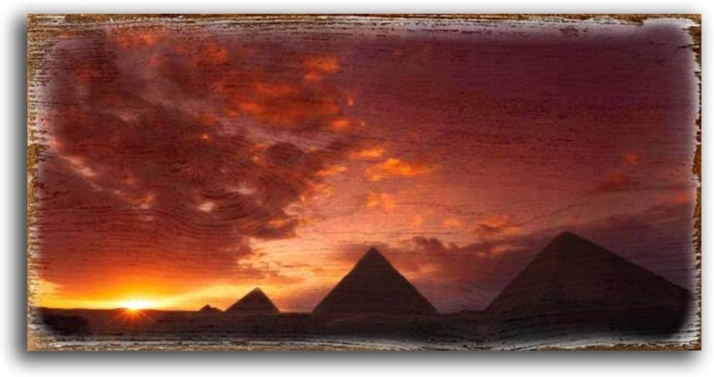 Egyptian Pyramid Wall Art: Great Pyramid of Giza Painting - Home Wall ...