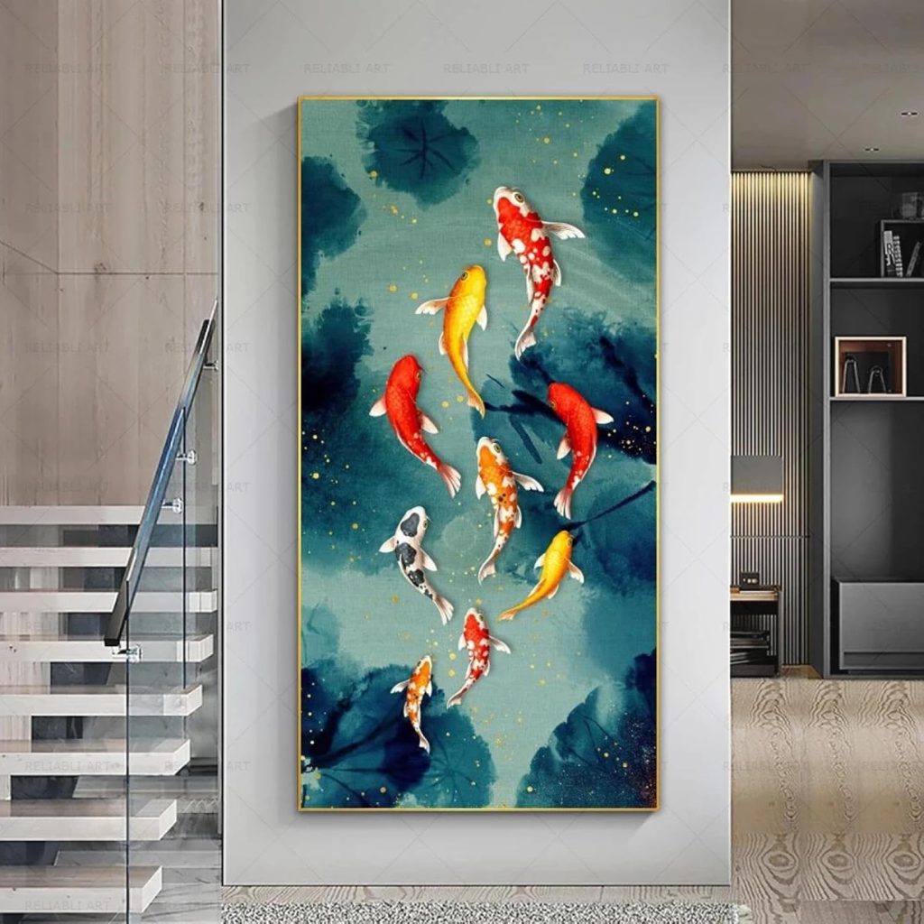 Koi Fish Wall Art: Dreamy Fish Wall Art - Home Wall Art Decor
