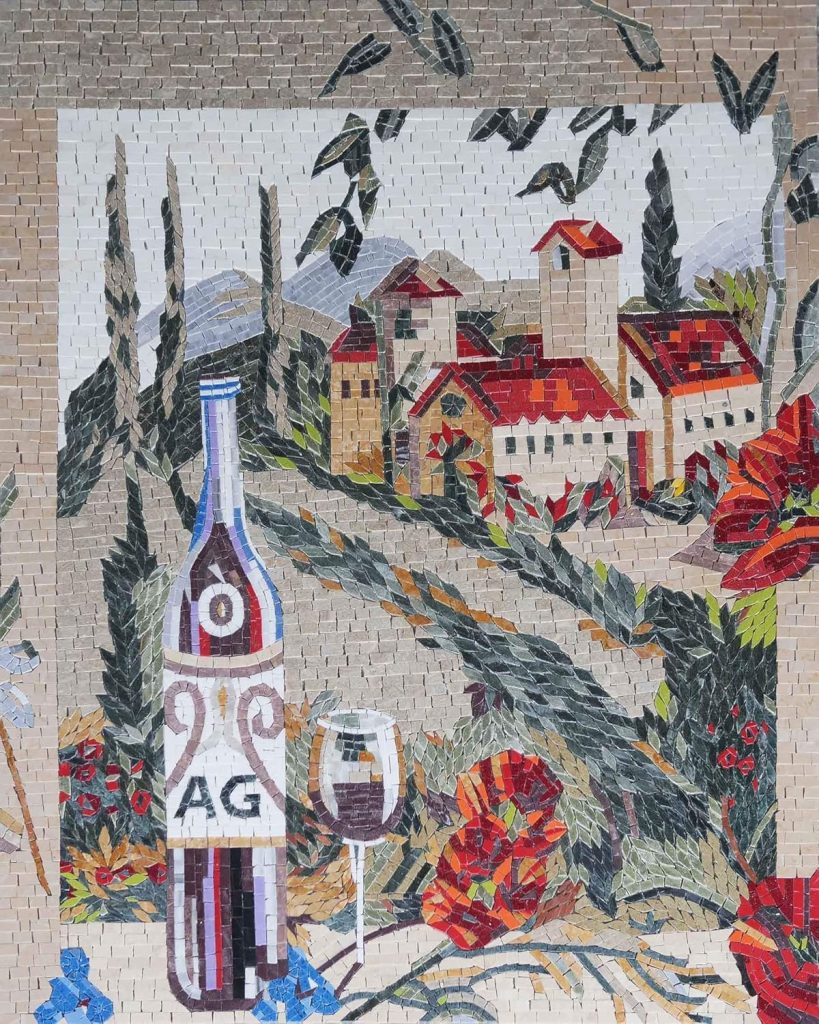 Lively Toscana Village - Mesmerizing Mosaic Wall Art: Toscana Wall ...