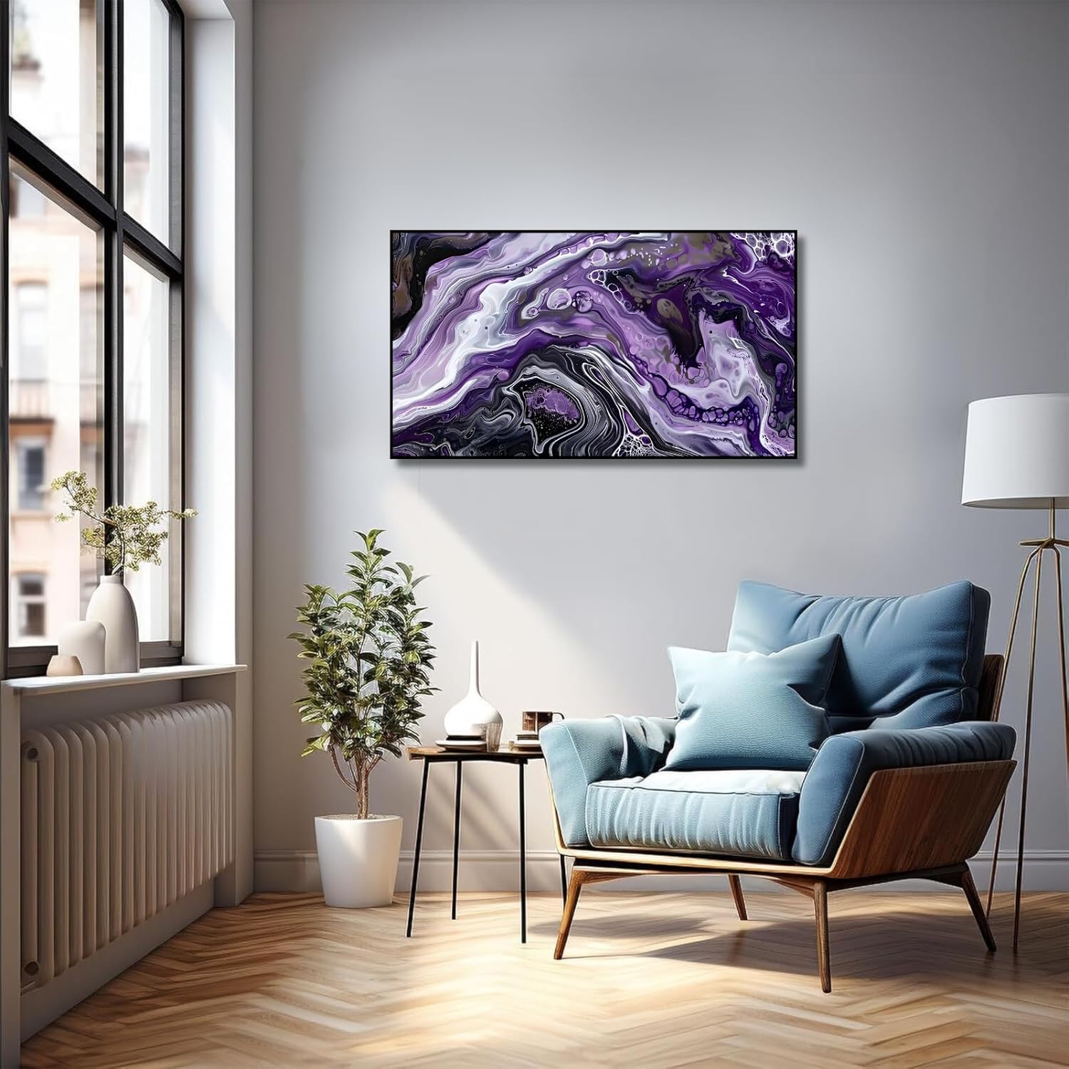Purple Wall Art by VTHTA - Mesmerizing Abstract Purple Wall Decor ...
