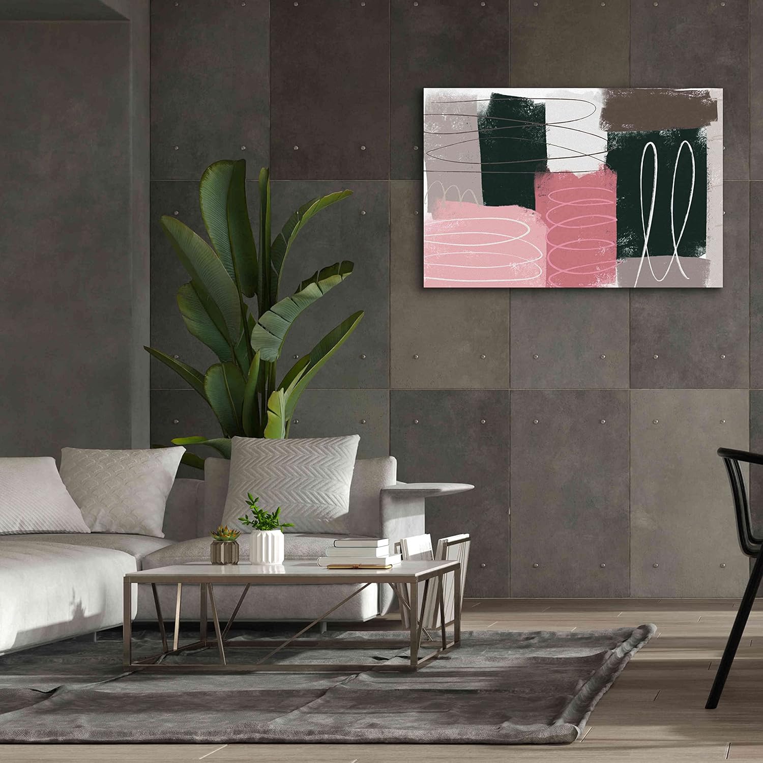 Sassy Sundae' Charming Abstract Pink Feminine Wall Art by Delores ...