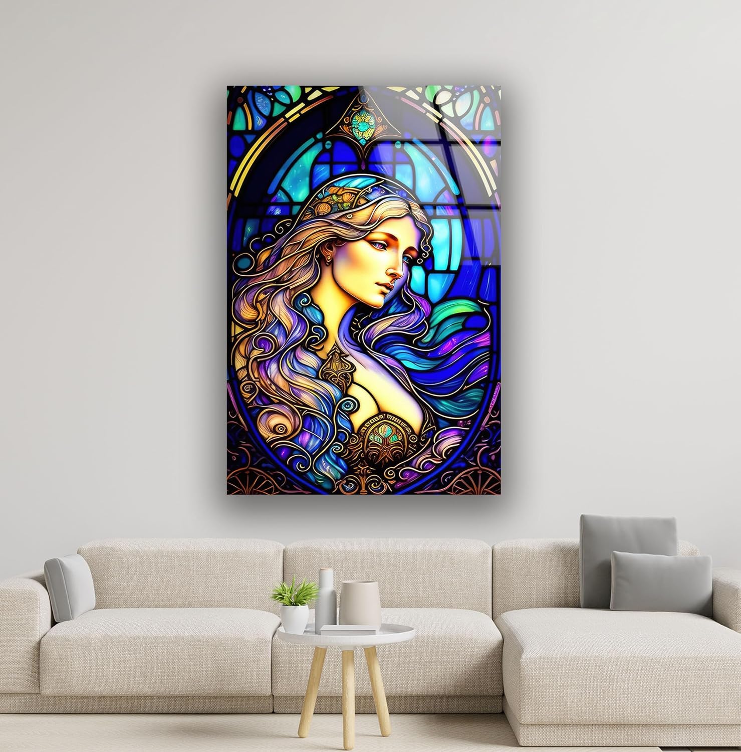 Breathtaking Floral Tempered Glass Wall Art: Trendy Mosaic Stained ...