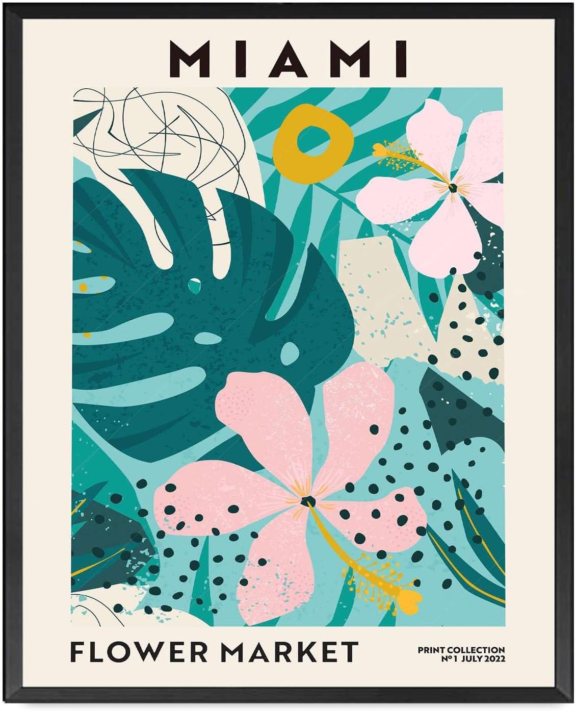Captivating Flower Market Miami Florida Tropical Wall Art - Home Wall ...