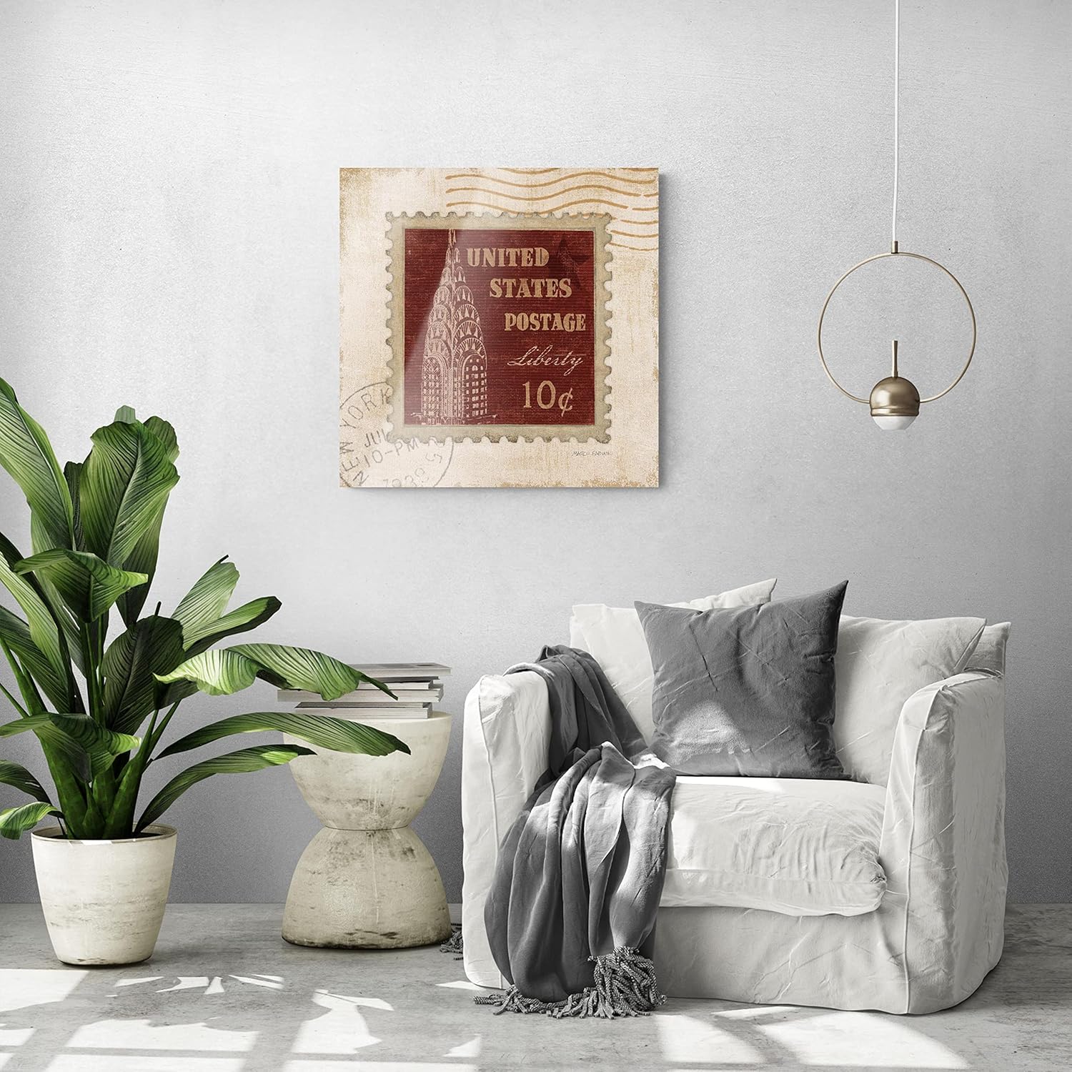 Iconic Stamps II: Charming United States Postage Stamp Wall Art – Home ...