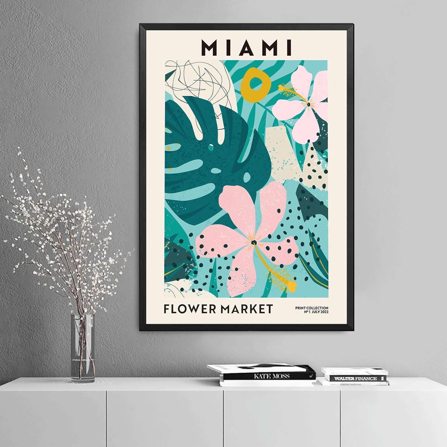 Captivating Flower Market Miami Florida Tropical Wall Art - Home Wall ...