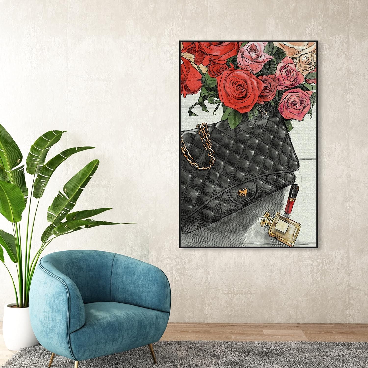 Glam Wall Art - Beautiful Designer Handbag Wall Art - Home Wall Art Decor