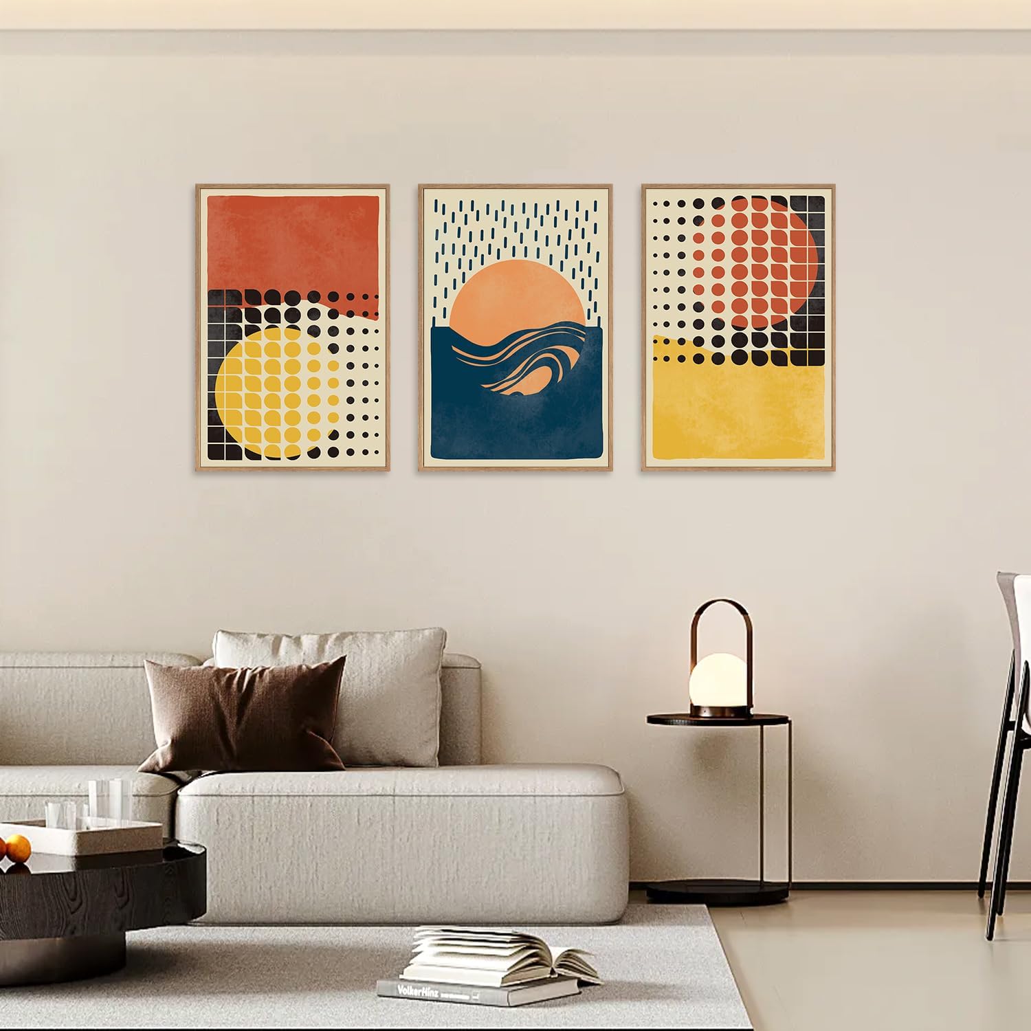 Large Boho MId Century Color Block Wall Decor - Home Wall Art Decor