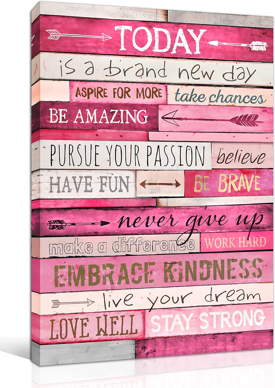 Inspirational Chic Pink Motivational Wall Art – Home Wall Art Decor