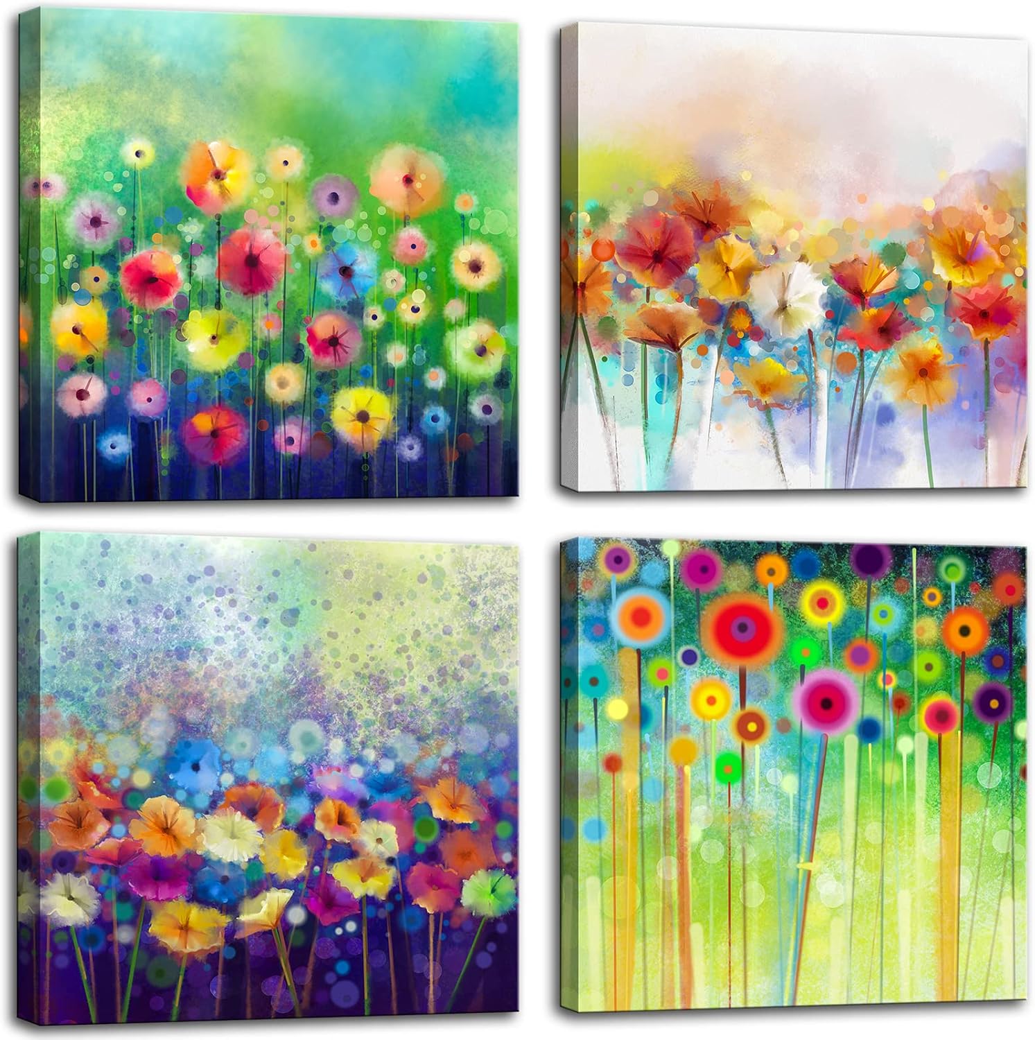 Dreamy Magical Colorful Watercolor Floral Wall Art - Home Wall Art Decor