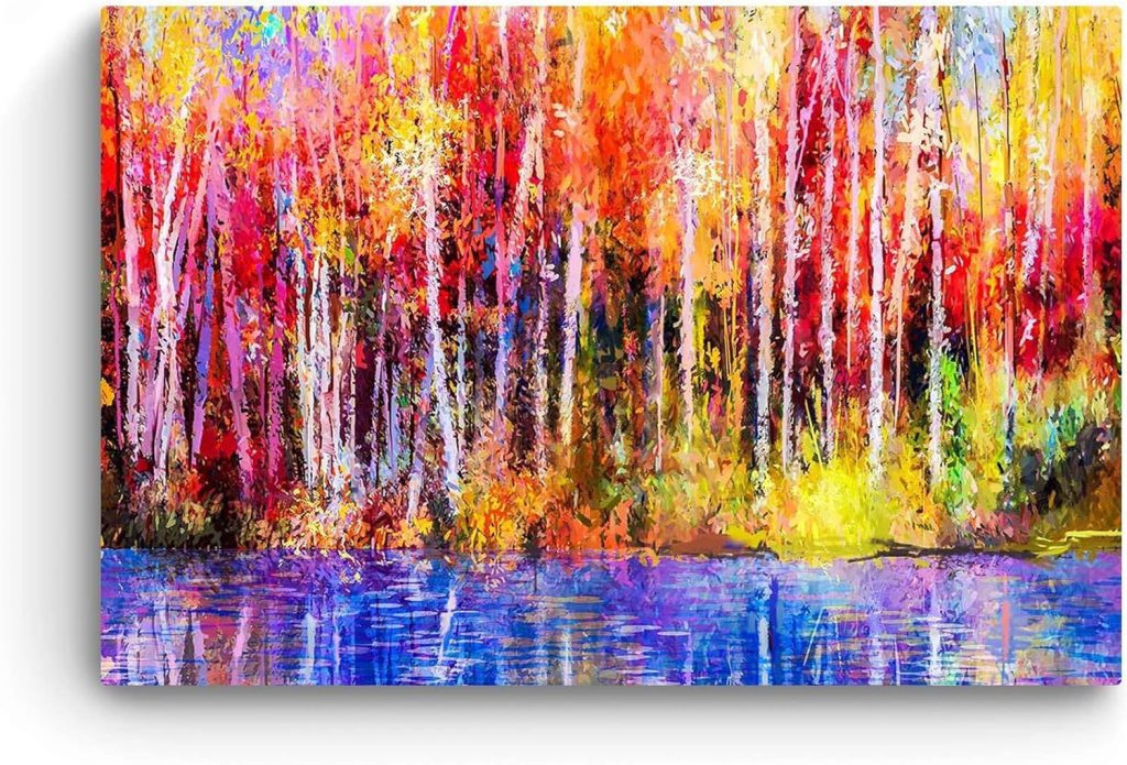 Colorful Awe-inspiring Forest Trees Wall Art - Home Wall Art Decor
