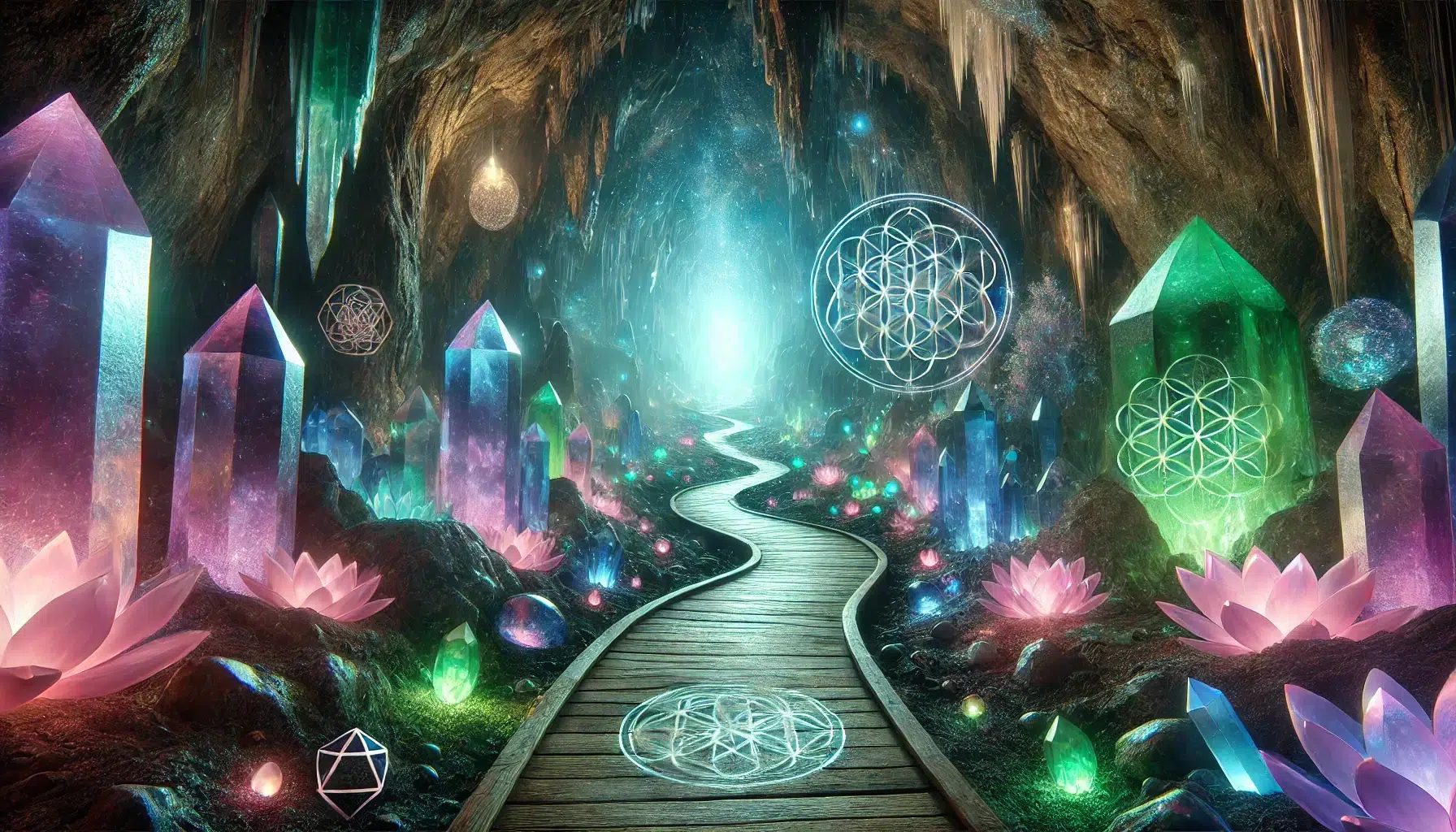 Enlightenment Crystal Cavern Wall Art by Pamela Arsena - Home Wall Art ...