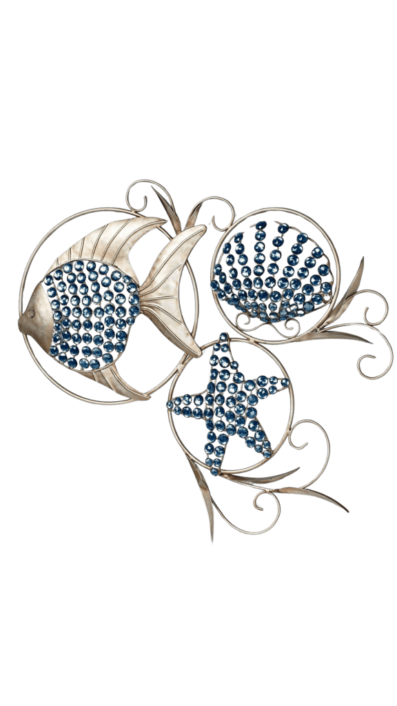 Dreamy Gems Coastal Nautical Metal Wall Art - Home Wall Art Decor