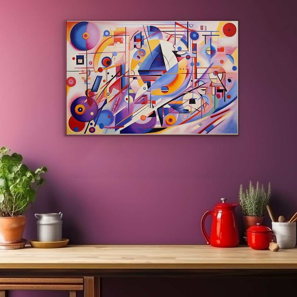 Energetic Wall Art: Forms and Vibrant Hues Dance – Home Wall Art Decor