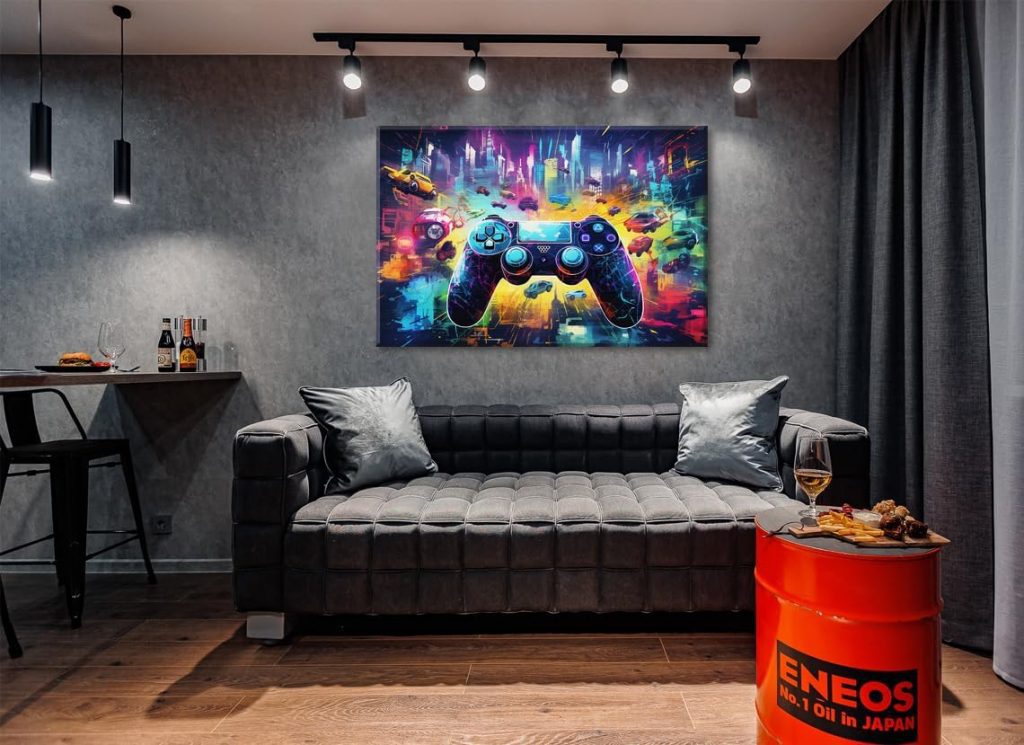 Colorful Graffiti Video Gaming Console Wall Art – Home Wall Art Decor