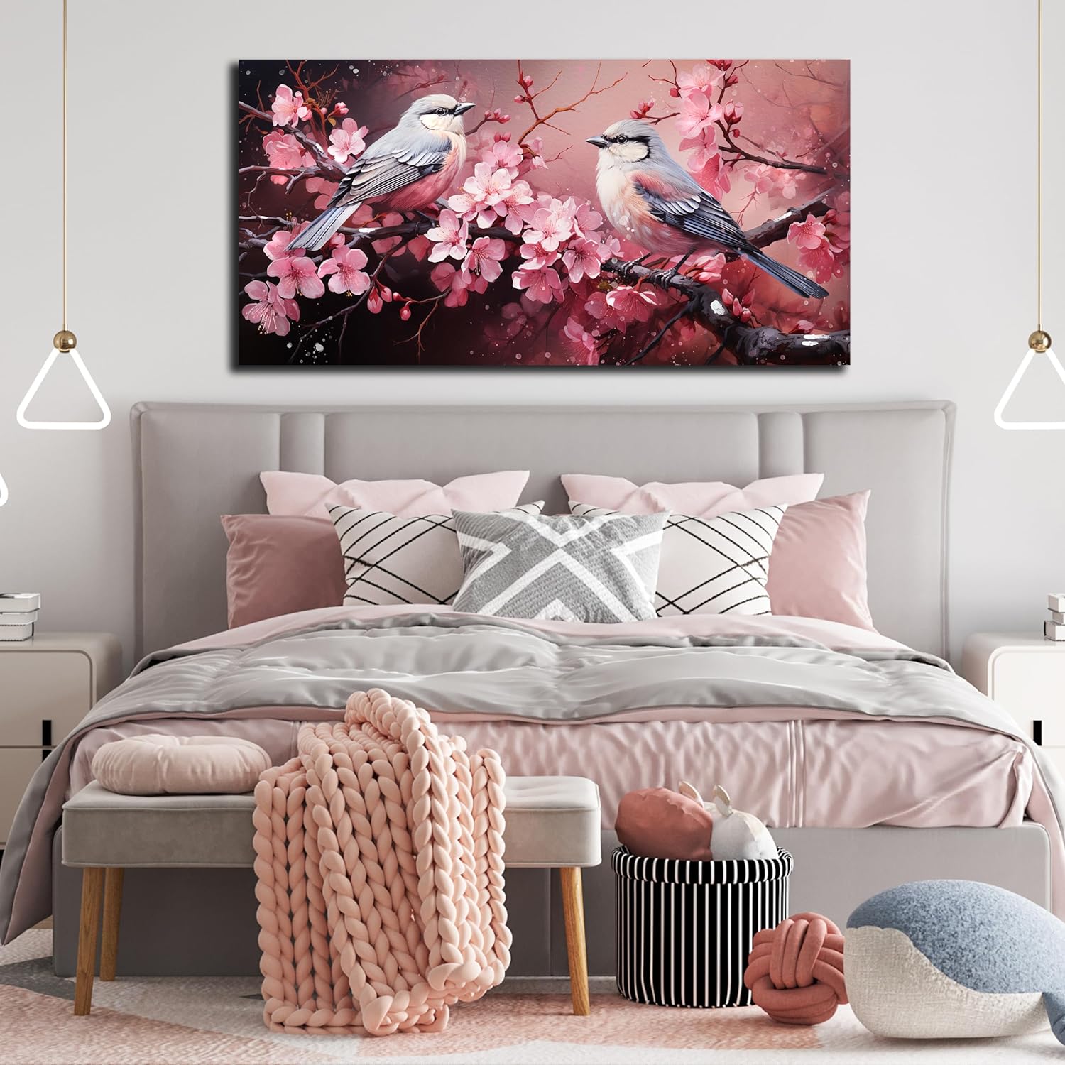 Magnolia Wall Decor: Dreamy Pink Flower Wall Art - Home Wall Art Decor