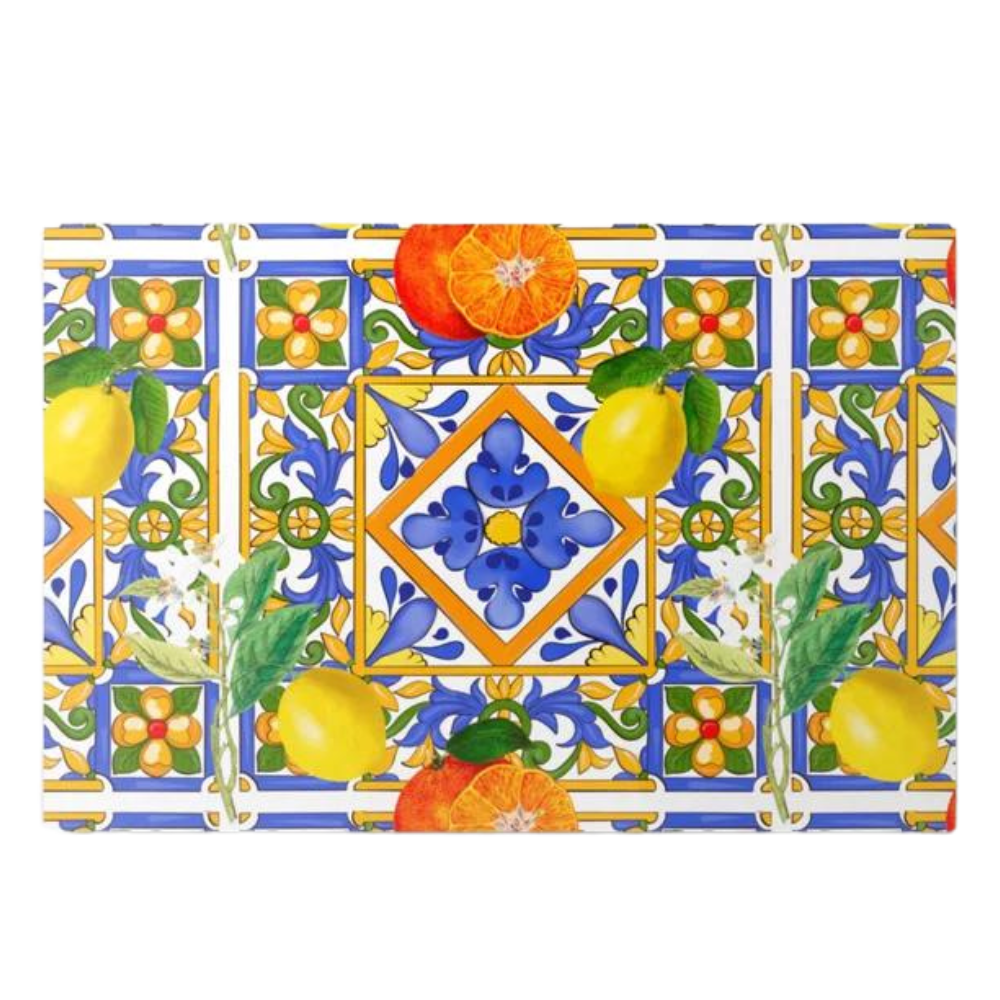 Cheerful Mediterranean Metal Wall Art: Summer Tiles – Home Wall Art Decor