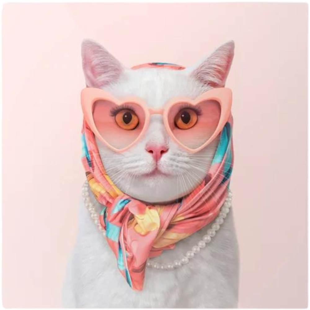 Spunky Fashion Kitty Cat Metal Wall Art - Home Wall Art Decor