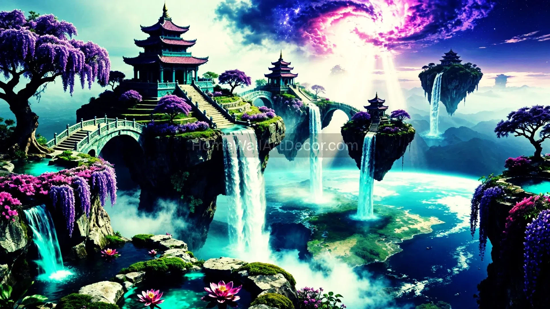 Enchanting Zen Floating Temple Art | Awakening the Divine – Home Wall ...