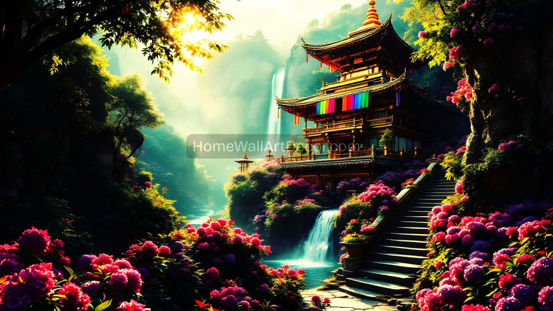 Peaceful Nature Background | Zen Garden Landscape | Digital Art ...